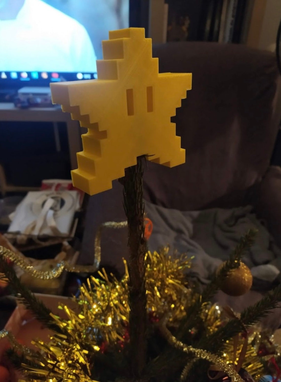 Super Mario Christmas Tree Star Christmas Decoration Mini - Etsy