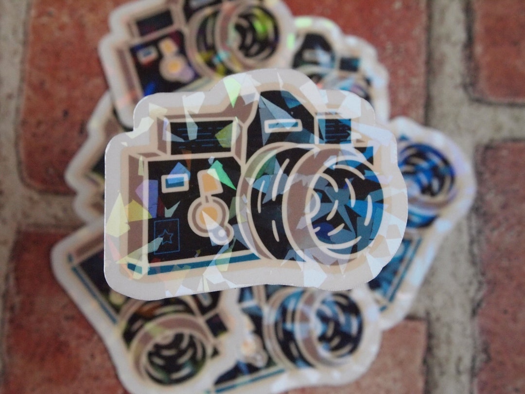 Holographic Camera Sticker: Waterproof Vinyl Decal - Etsy