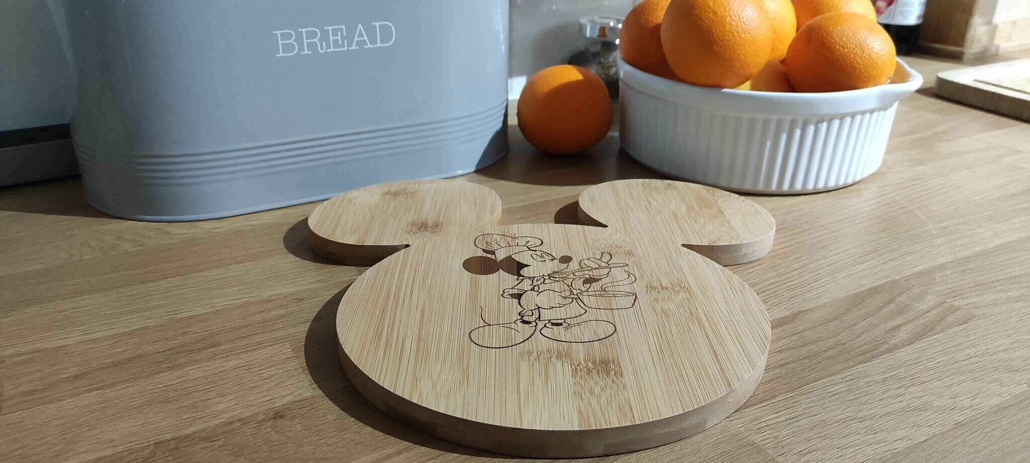 Personalised Engraved Mickey Mouse Shaped Chopping Boards With Engraved ...