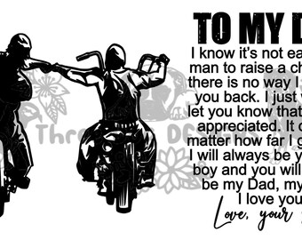 Motorcycle Dad Son - Etsy