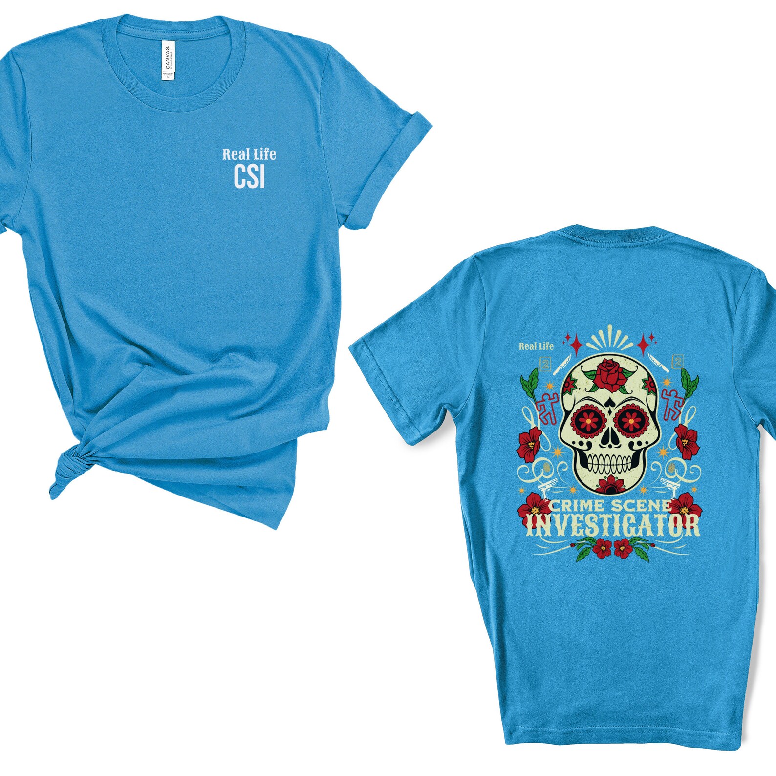 Back Side Design Real Life CSI Shirt, CSI Shirt, Police Shirt, Law ...