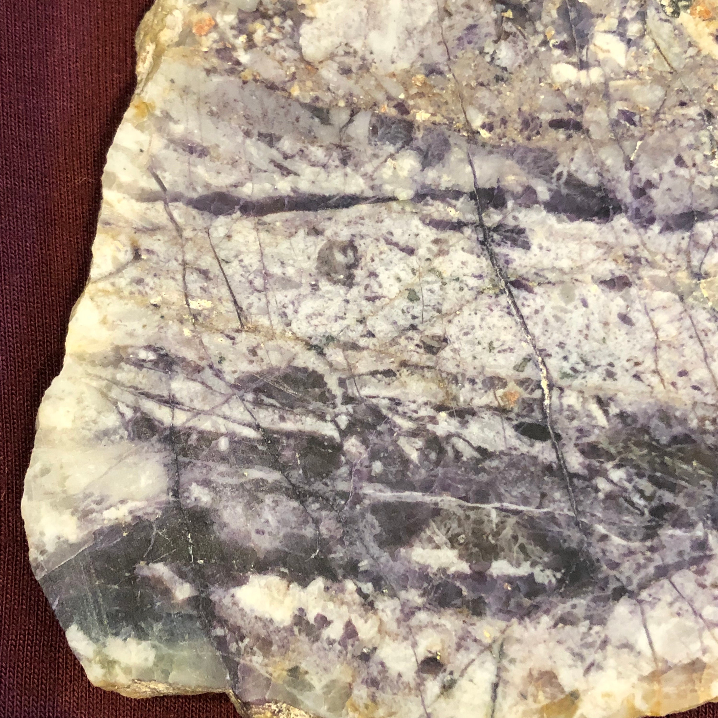 HTF Tiffany Stone Lapidary Slab #3, Bertrandite Collector Slab Specimen ...