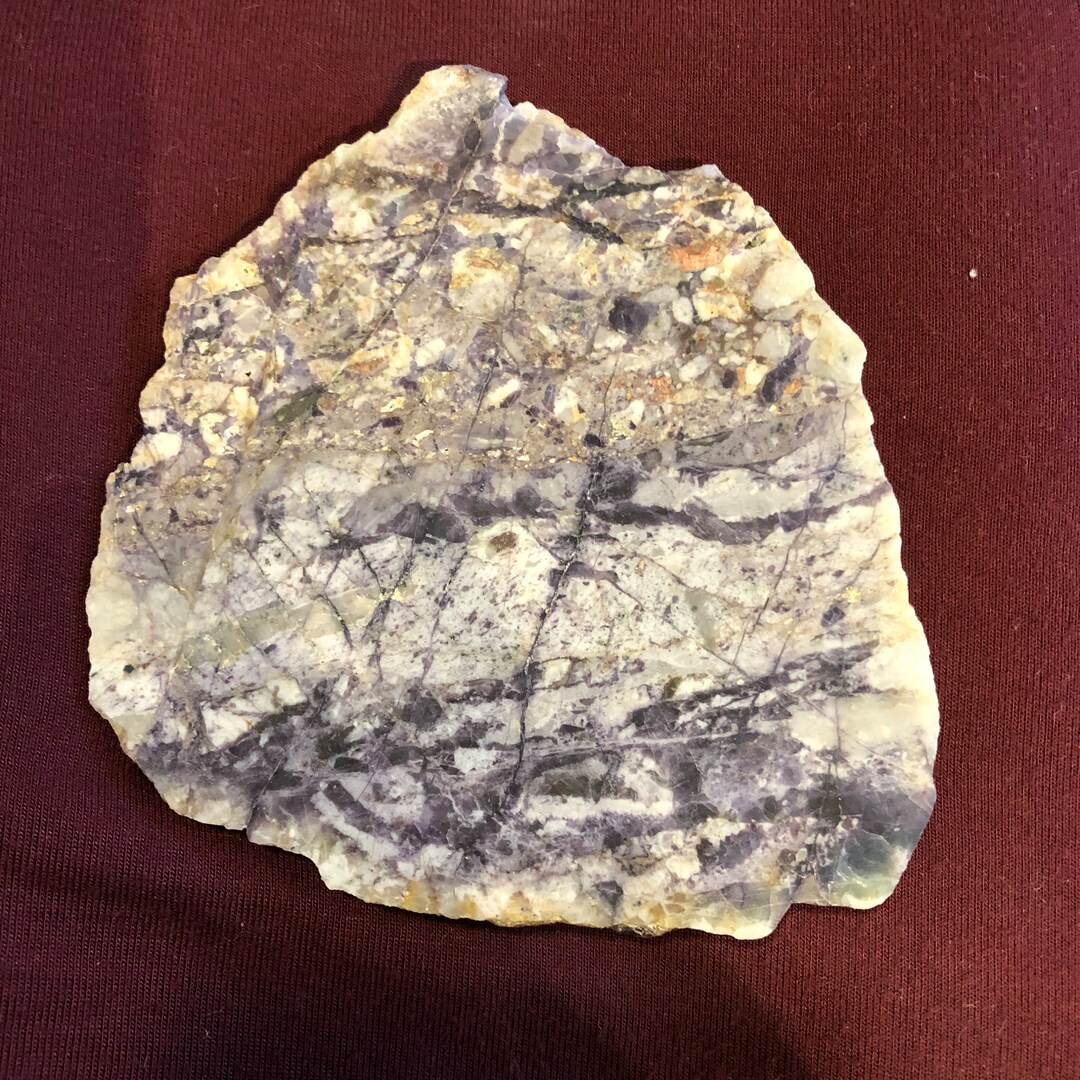 HTF Tiffany Stone Lapidary Slab 3, Bertrandite Collector Slab Specimen ...