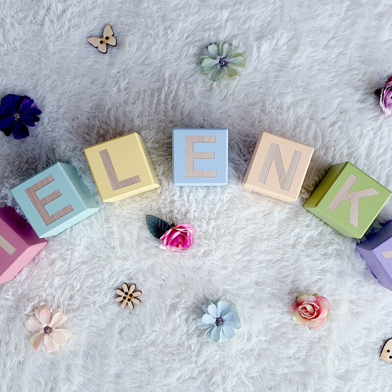 Baby Name Blocks - Etsy
