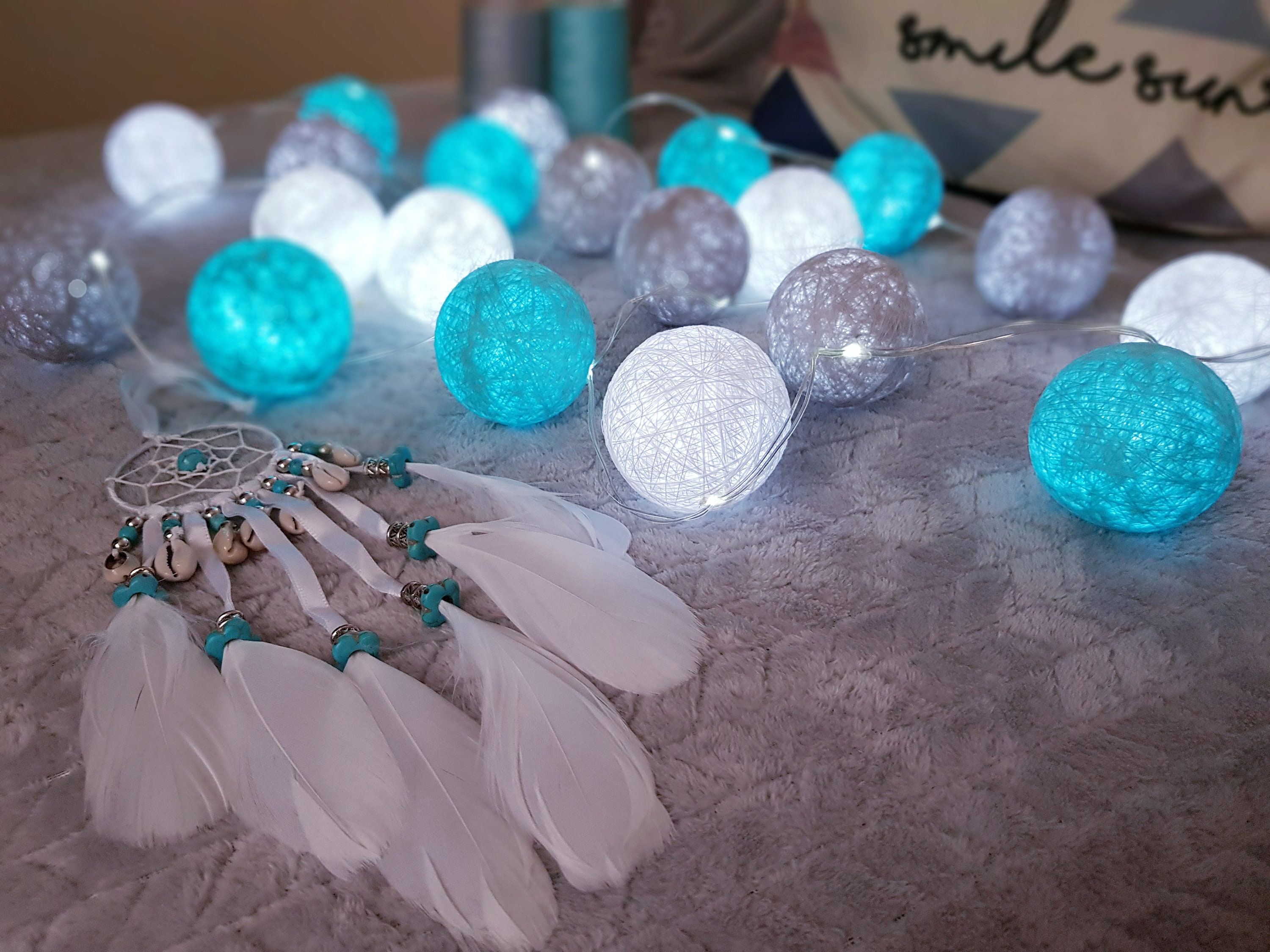 Fairy Lights Rainbow Cotton Ball Lights Battery Operated - Etsy