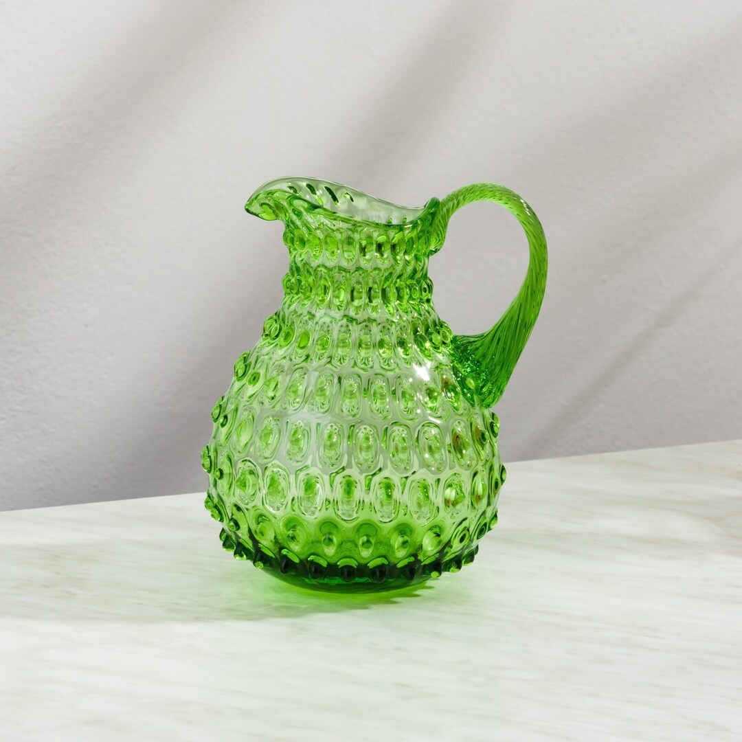 Luxury Marwin Hobnail Jug - Pineapple Crystal Carafe - Glass Pitcher ...