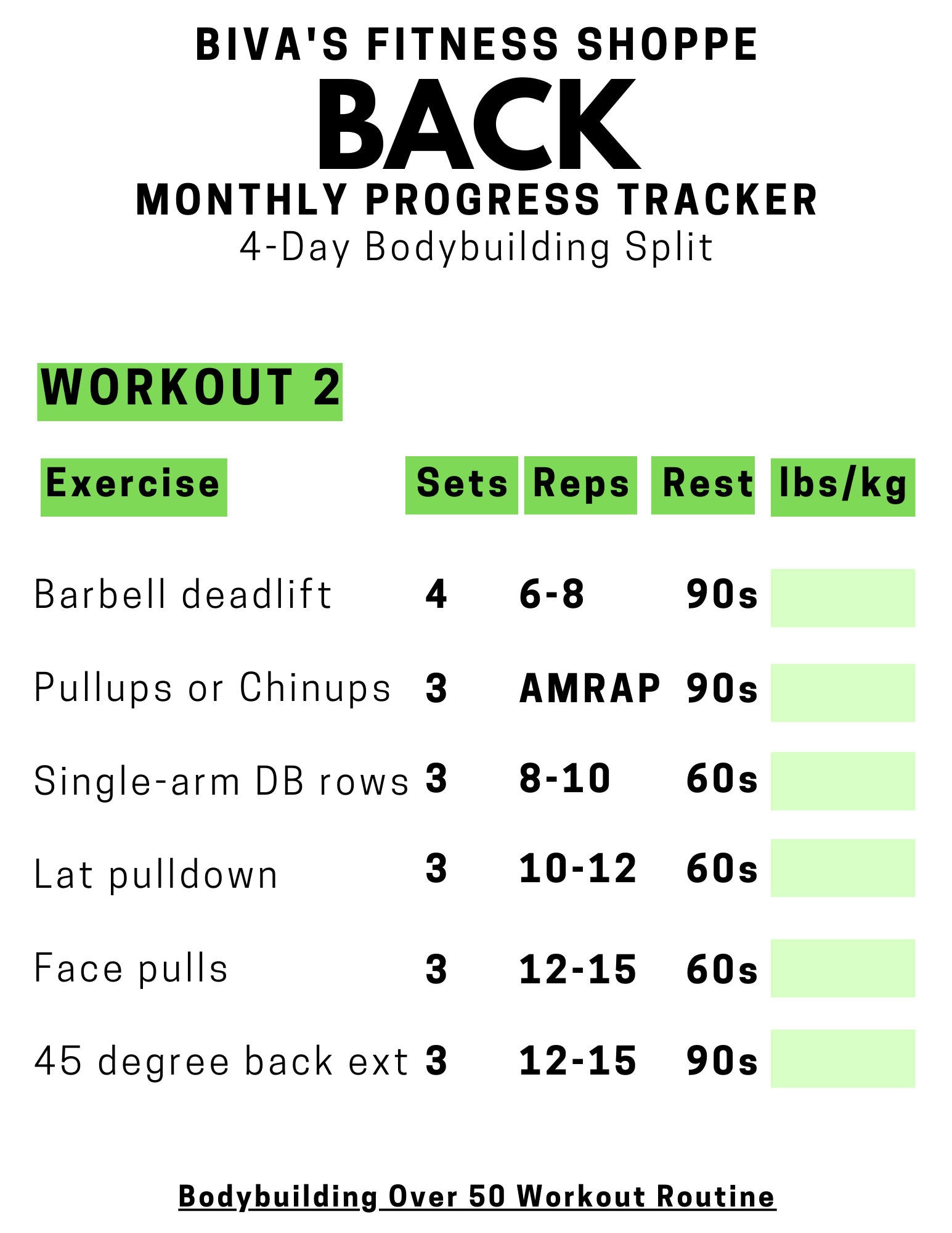 Bodybuilding Workout Routine PDF, Bodybuilding for Women, Bodybuilding ...