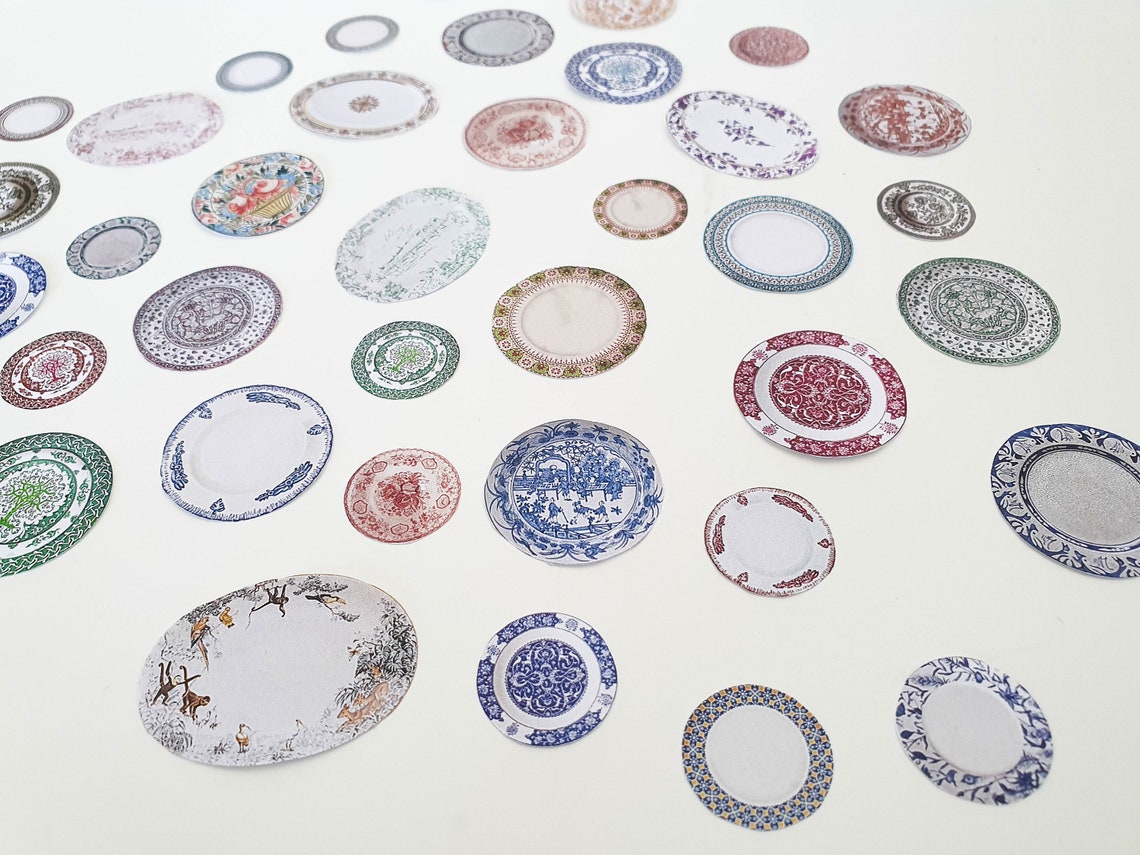 Printable 98 Miniature Plates Vintage Collection Set 3 PDF - Etsy