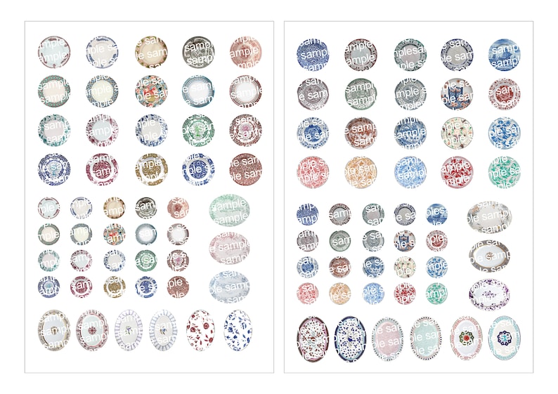 Printable 98 Miniature Plates Vintage Collection Set 3 PDF - Etsy