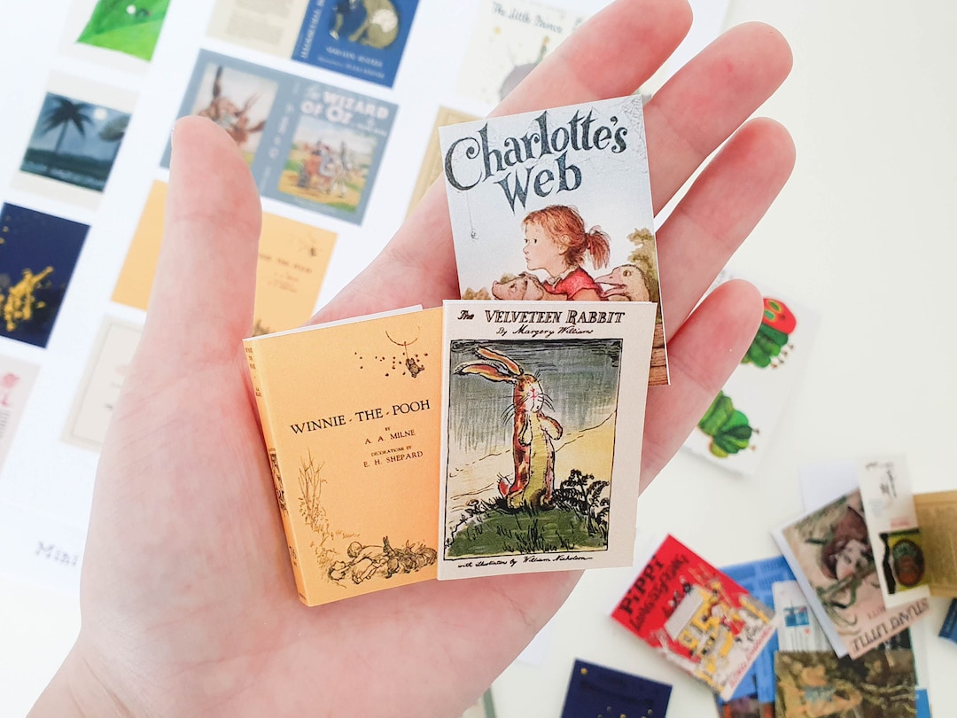 Printable 27 Miniature Book Cover Classic Children's Books Collection ...