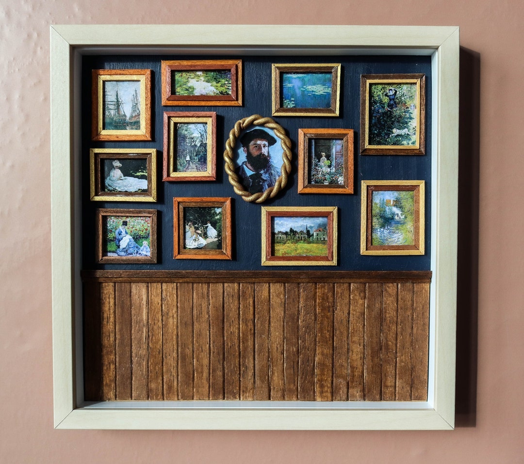 Miniature Monet Art Gallery Diorama: 3D Wall Art Frame Box - Etsy