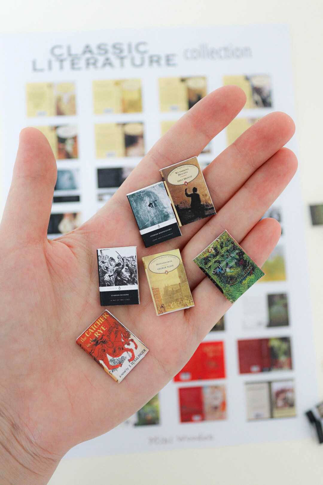 Printable 32 Miniature Book Cover Classic Literature Collection Set - Etsy