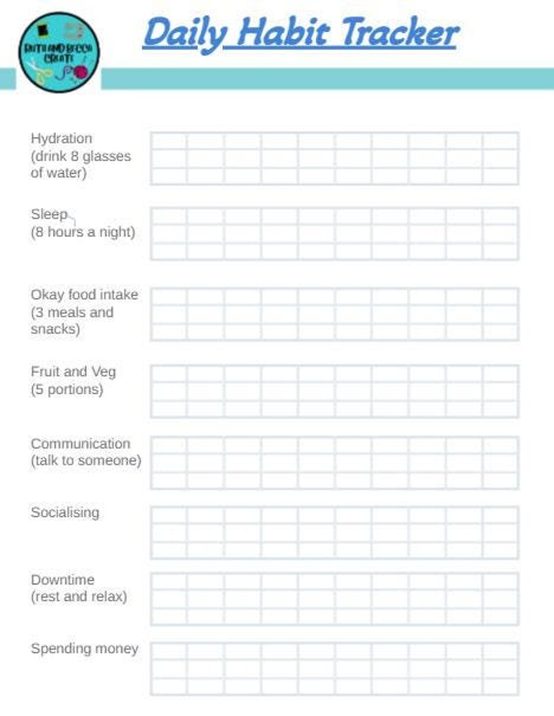 Daily Habit Tracker, Journal Tools, Daily Habits Journal, Monthly Daily ...