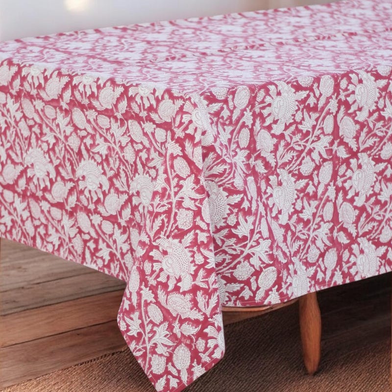 Red Table Cloth - Etsy