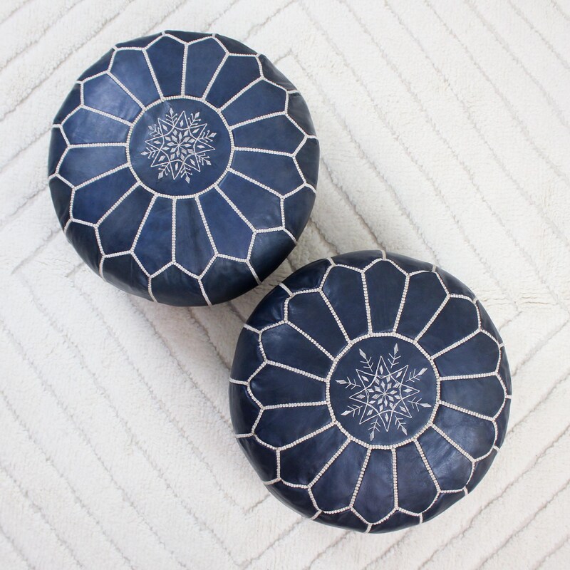 Blue Pouf - Etsy