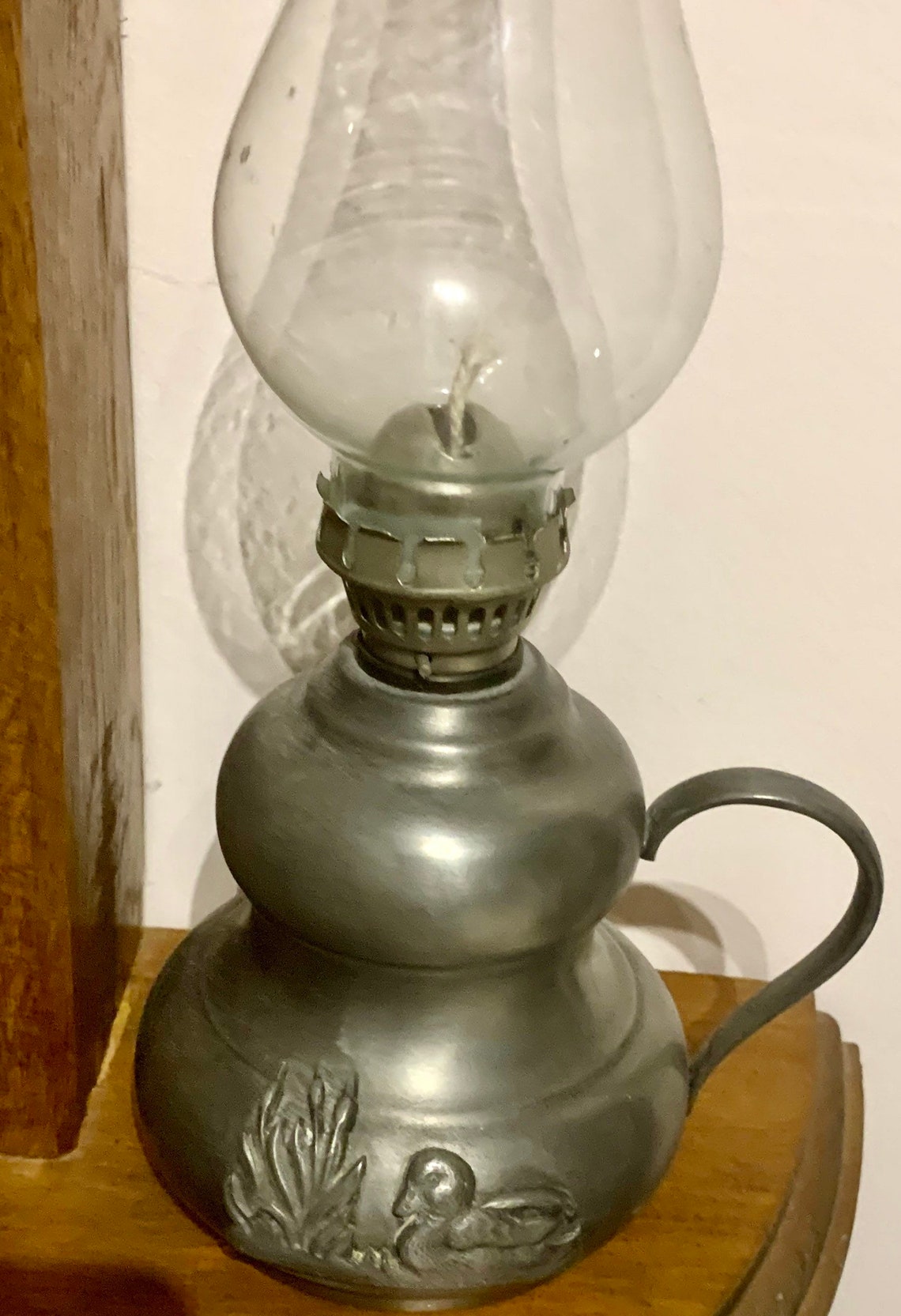 Lot of 2 Oil Lamps // Old Kerosene 1930/40 in White Iron 99% - Etsy