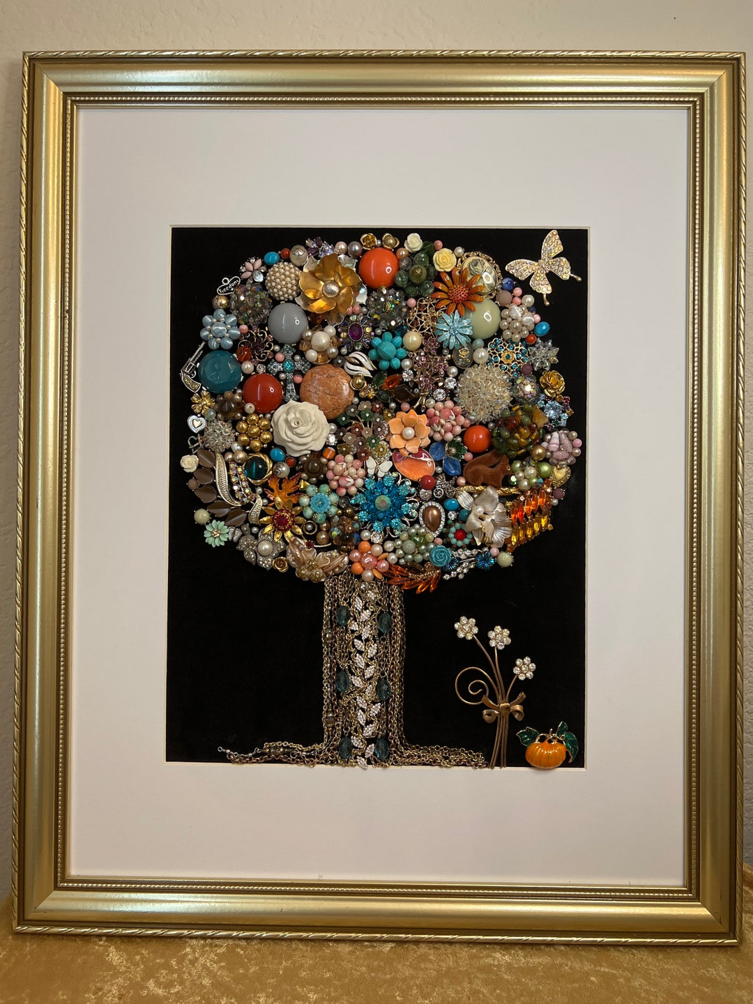 Made to Order: Autumn Splendor Tree-framed Jewelry Art - Etsy