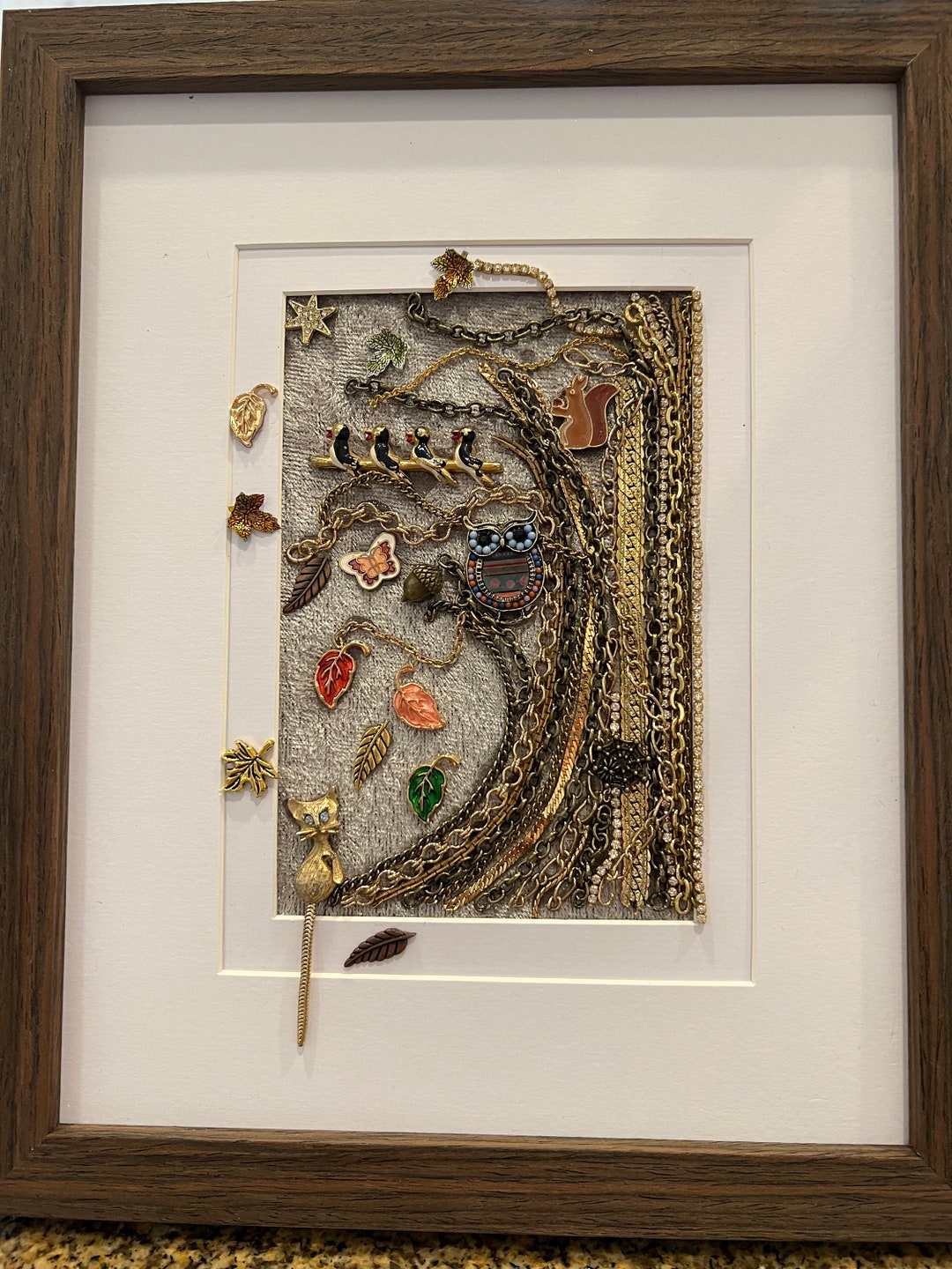 Autumn Tree-framed Jewelry Art - Etsy