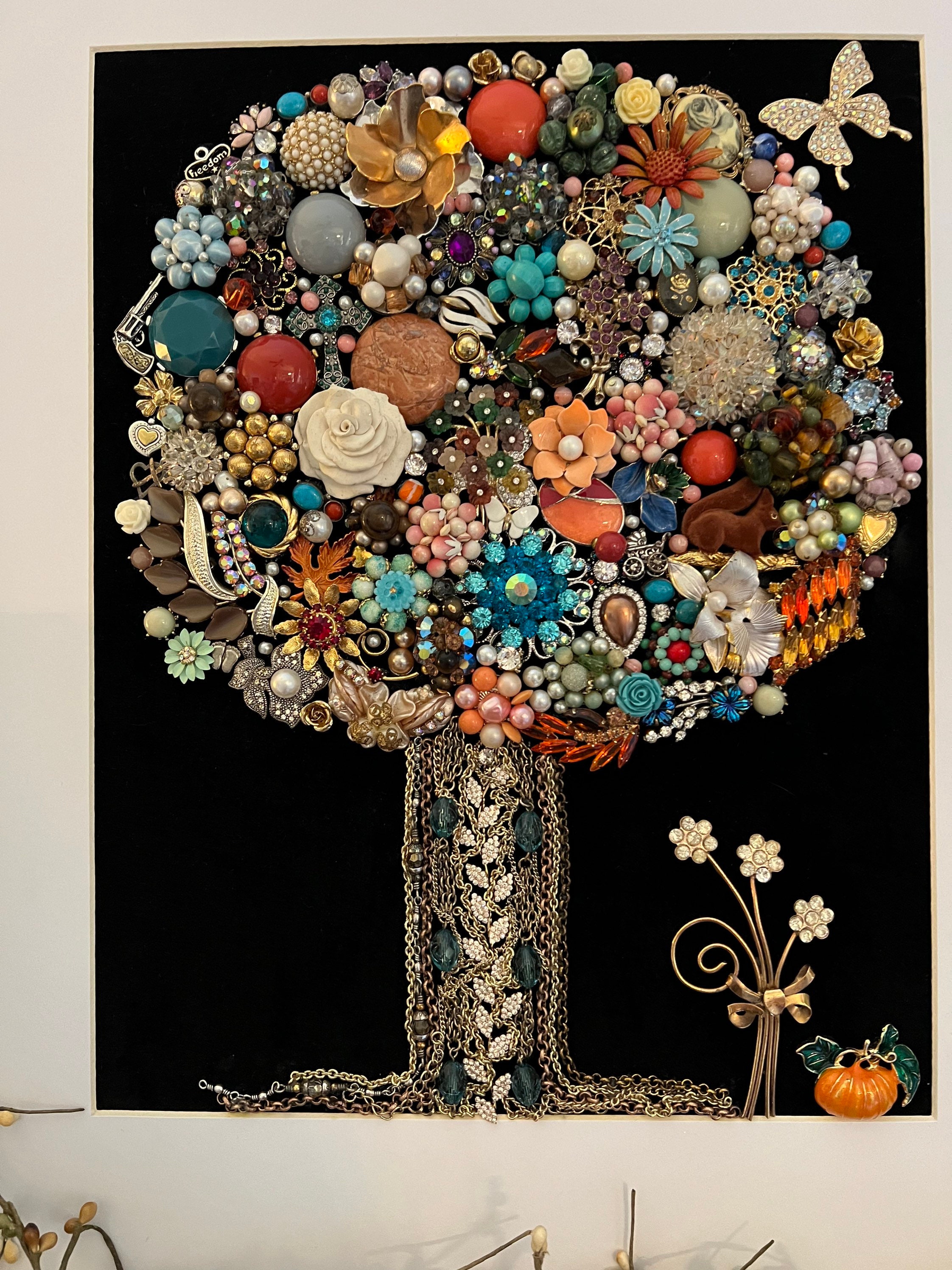 Made to Order: Autumn Splendor Tree-framed Jewelry Art - Etsy