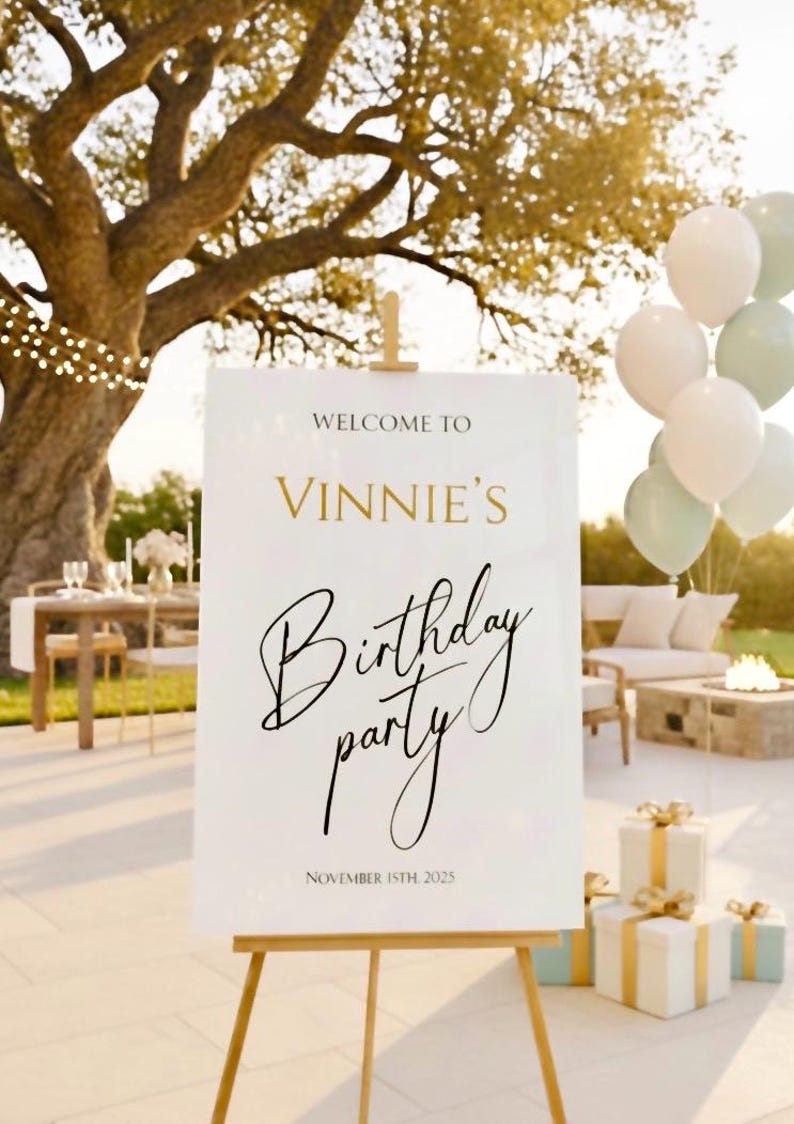Happy Birthday Sign, Event Signage, Party Decorations - Etsy