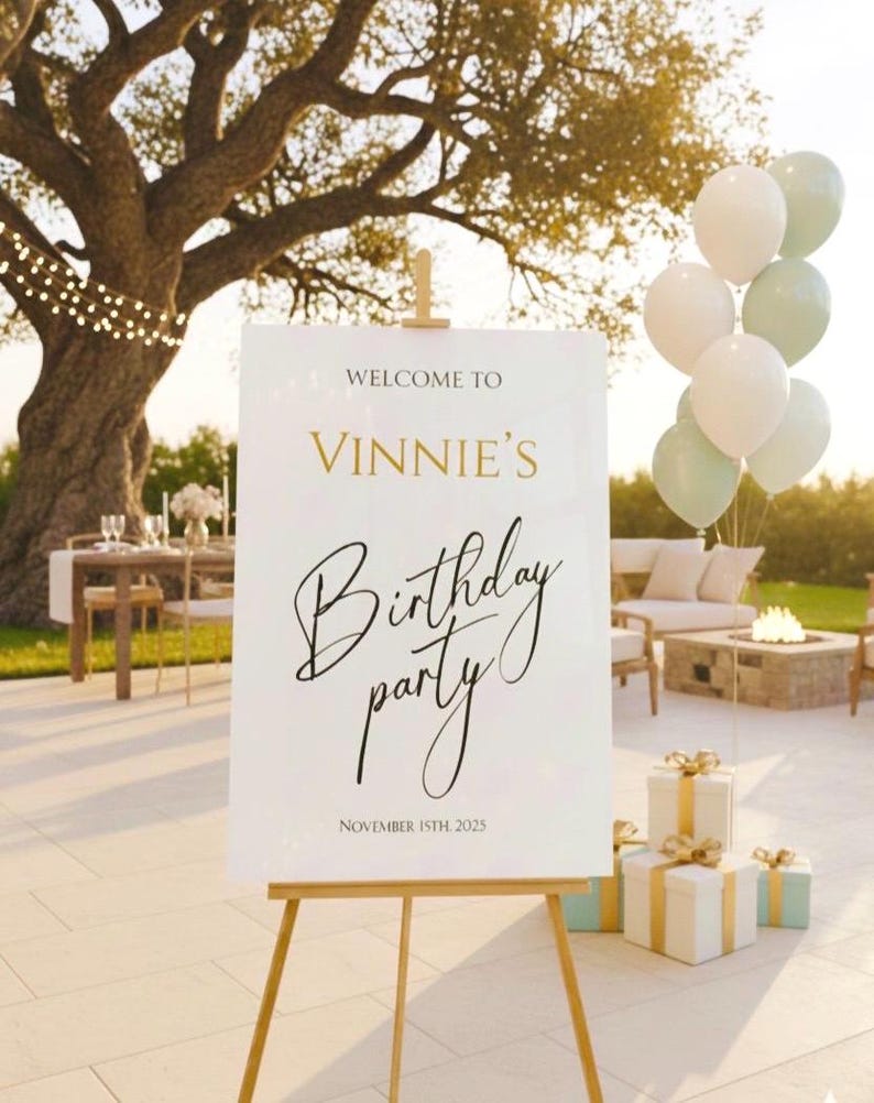 Happy Birthday Sign, Event Signage, Party Decorations - Etsy