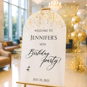 Personalized Acrylic Happy Birthday Welcome Sign, Party Decor - Etsy