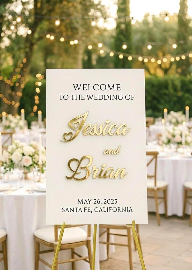 Acrylic Welcome Sign, Wedding Reception Decor With 3D Letters - Etsy Canada