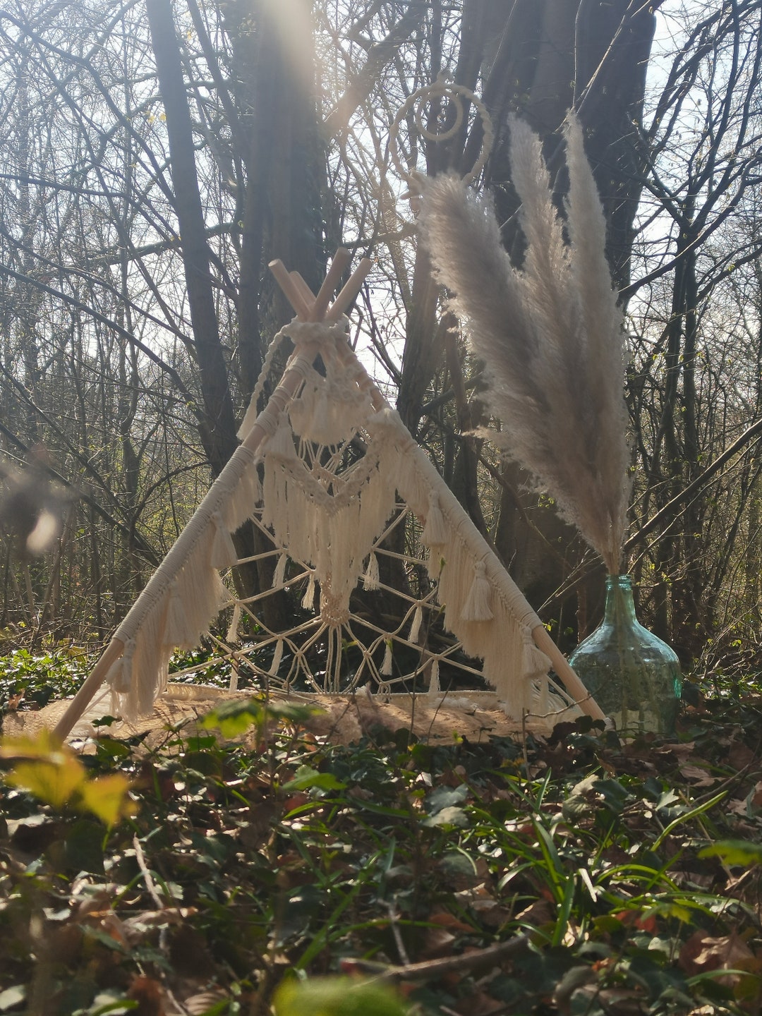 Boho Teepee Tent, Wigwan Macrame, Kids Room Decor, Newborn Accessories ...