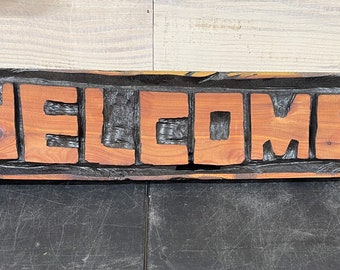 Cedar Welcome Sign - Etsy