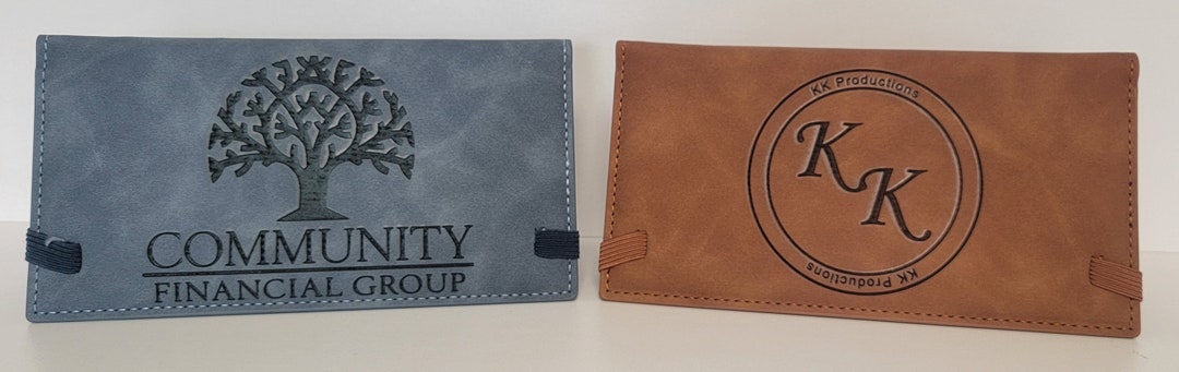 Personalized Leather Check Book Cover Laser Engraved - Etsy