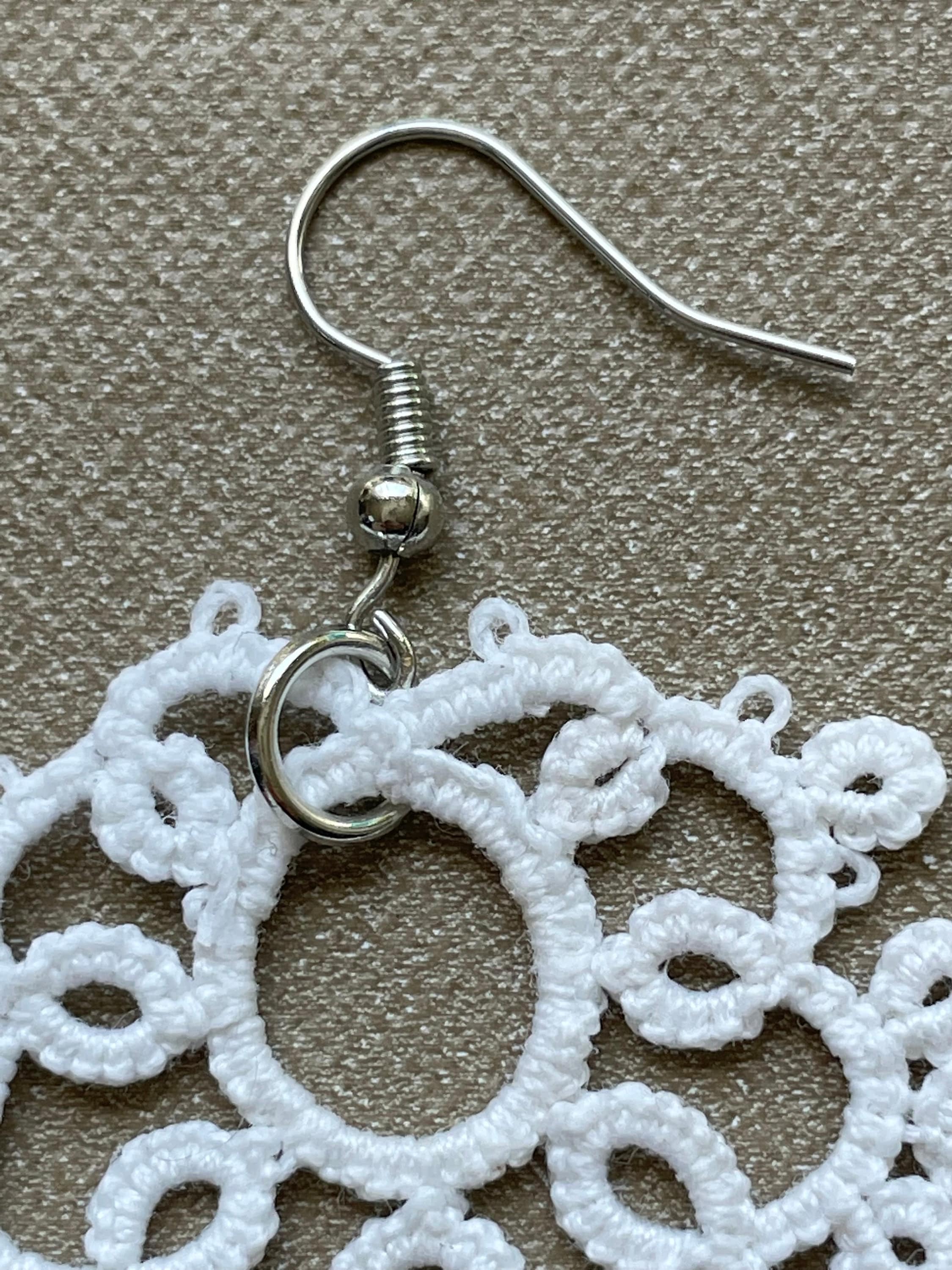 Tatting Pattern PDF for Tatted Lace Earrings, Handmade Jewelry Pattern ...