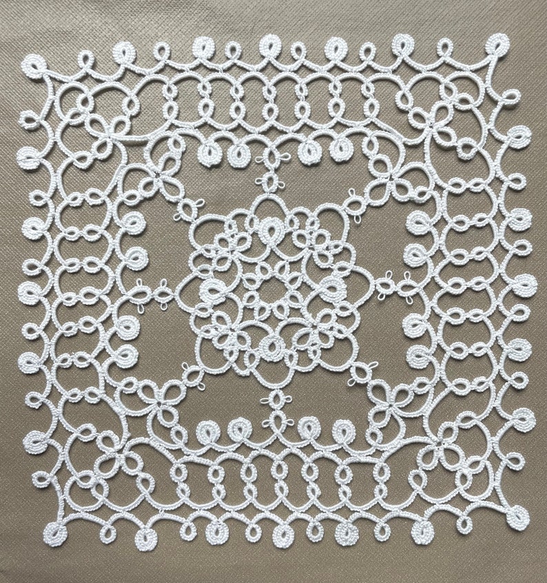 Tatting Pattern PDF Download for Square Shuttle Tatted Doily - Etsy