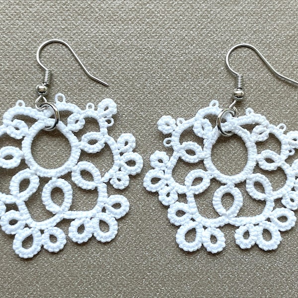 Tatted Earrings - Etsy