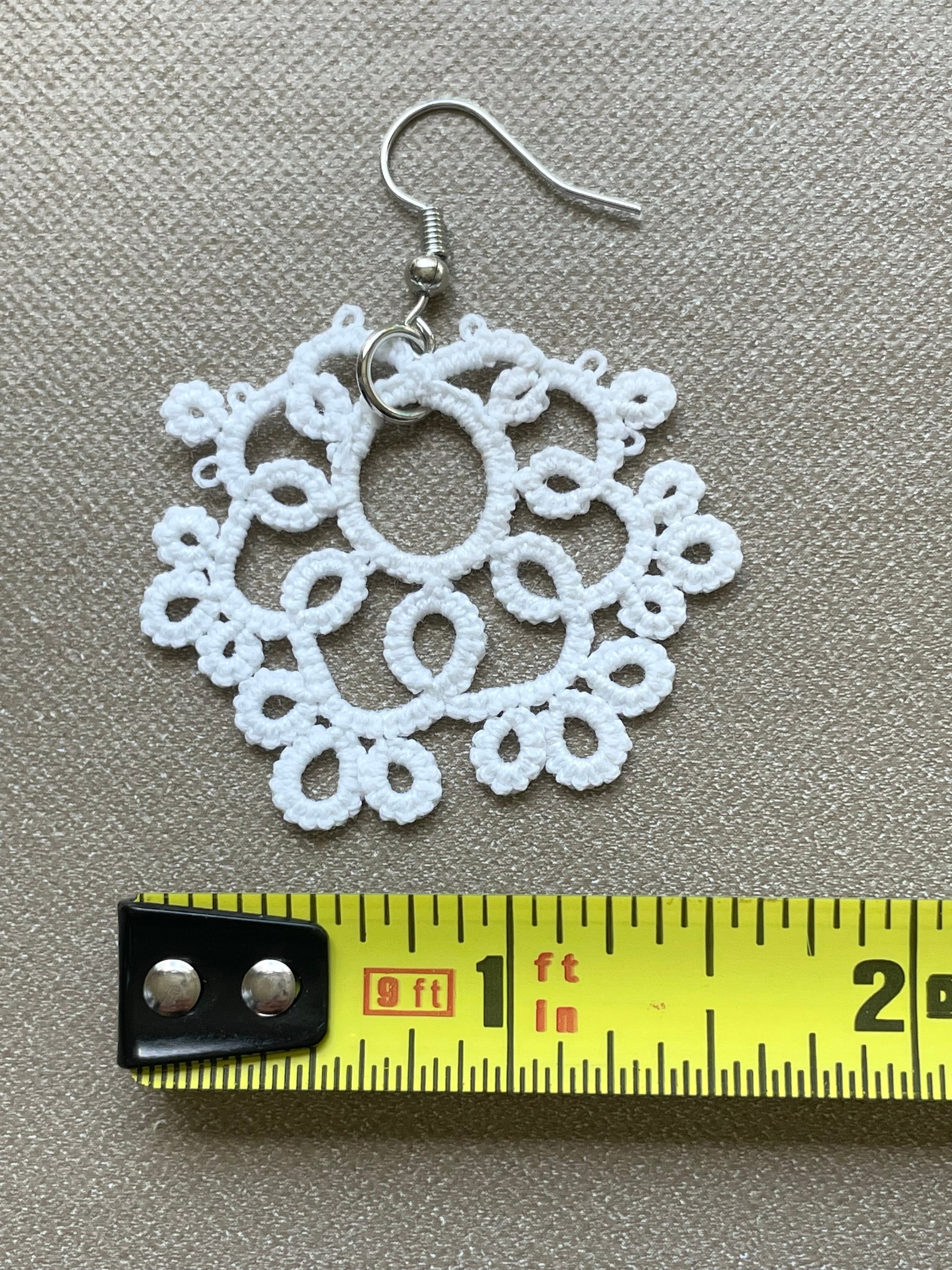 Tatting Pattern PDF for Tatted Lace Earrings, Handmade Jewelry Pattern ...