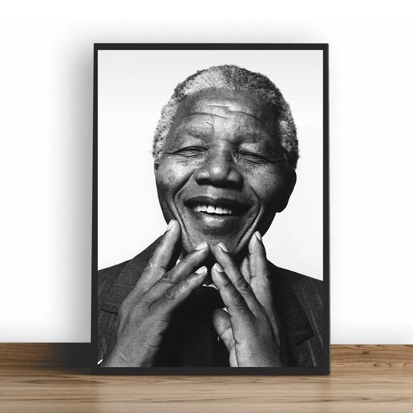 Nelson Mandela Canvas - Etsy