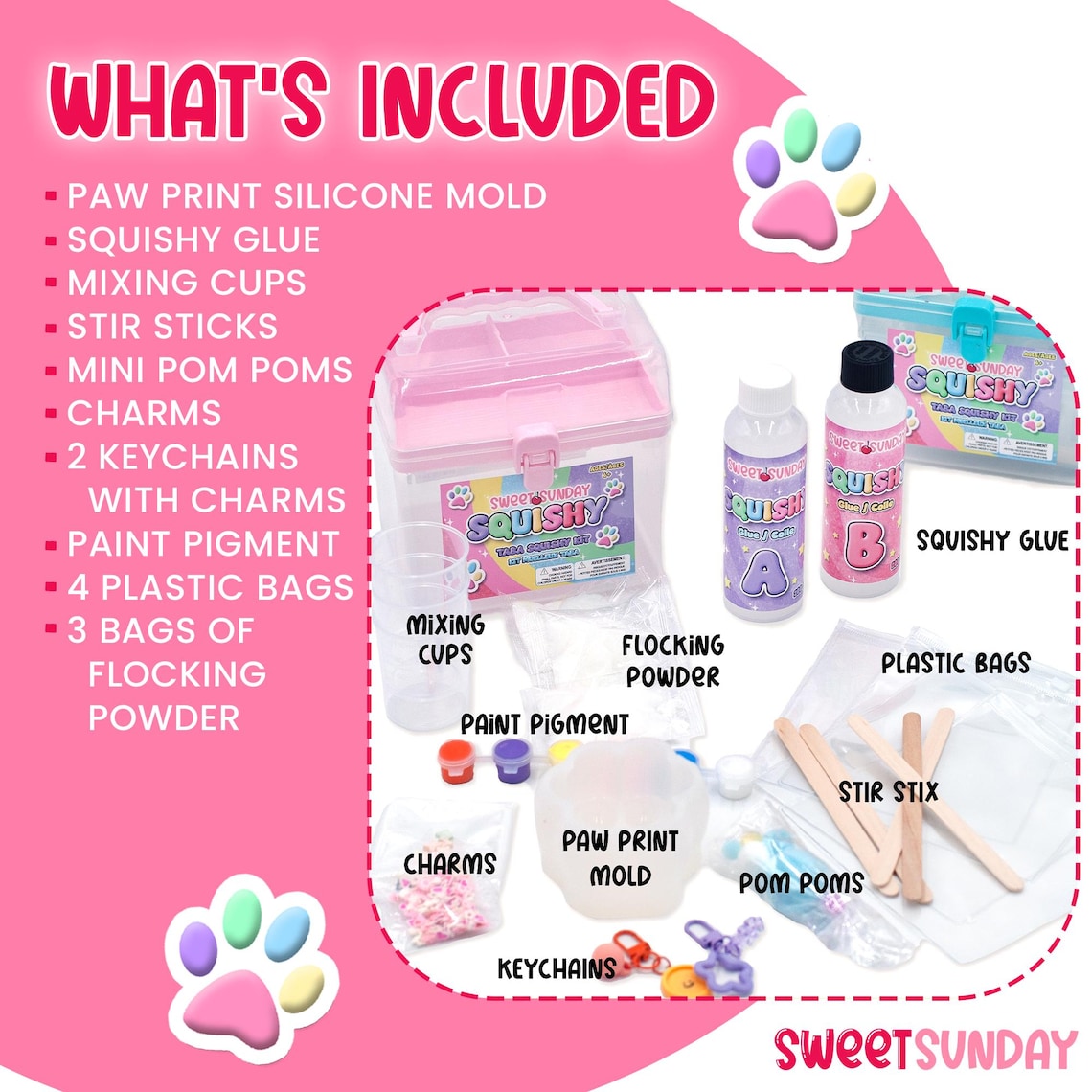 Taba Squishy Kit - Make up to 4 Paw Print Squishy Toys, Squishy Making ...