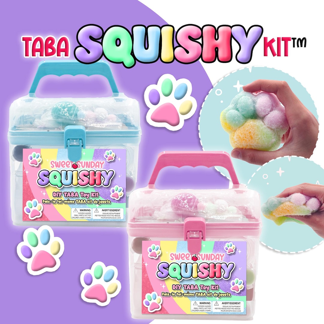 Taba Squishy Kit - Make up to 4 Paw Print Squishy Toys, Squishy Making Kit for Kids, DIY Taba ...