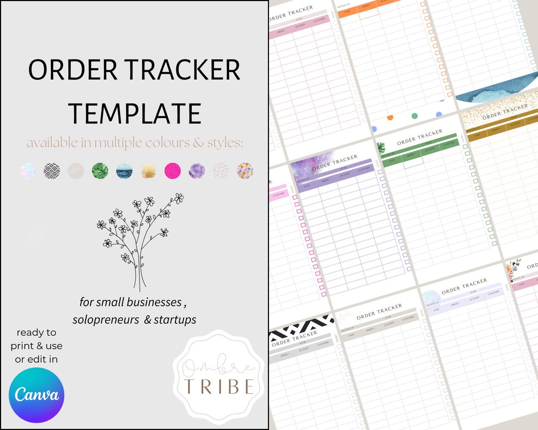 Order Tracker Template | Essential Documents & Stationery Printable and ...