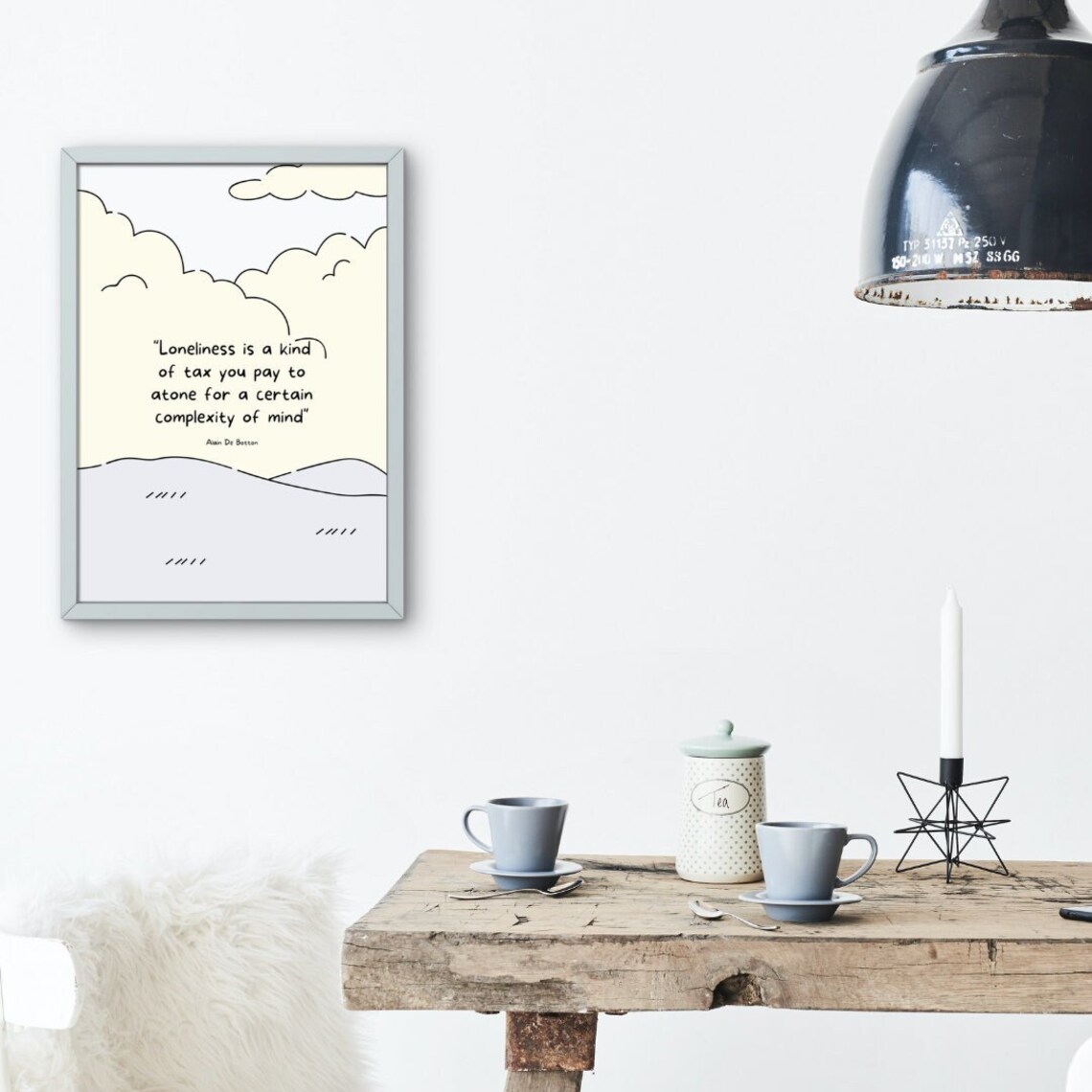 Loneliness Quote Wall Art | Modern Art Posters | Quote Wall Art ...