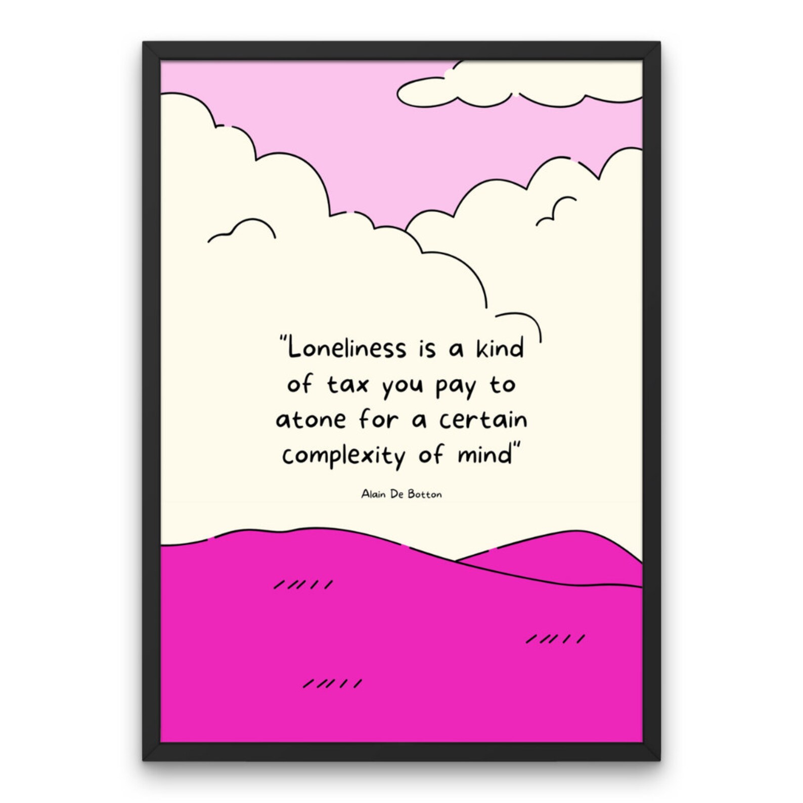 Loneliness Quote Wall Art | Modern Art Posters | Quote Wall Art ...