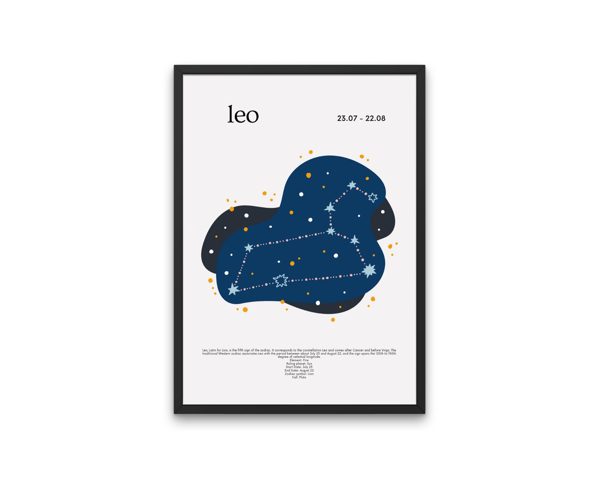 Leo Constellation Wall Art | Modern Art Posters | Zodiac/astrology/star ...