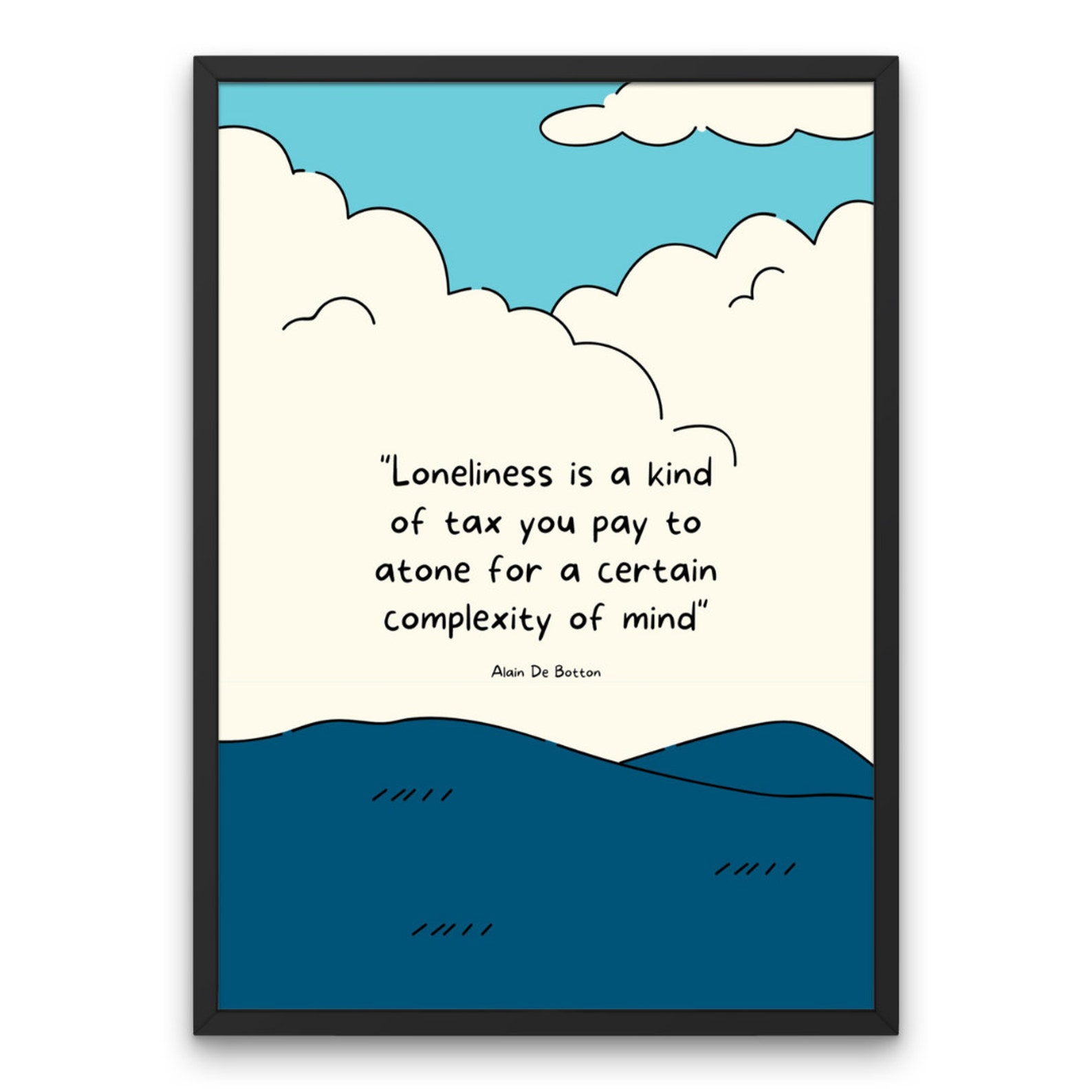 Loneliness Quote Wall Art | Modern Art Posters | Quote Wall Art ...