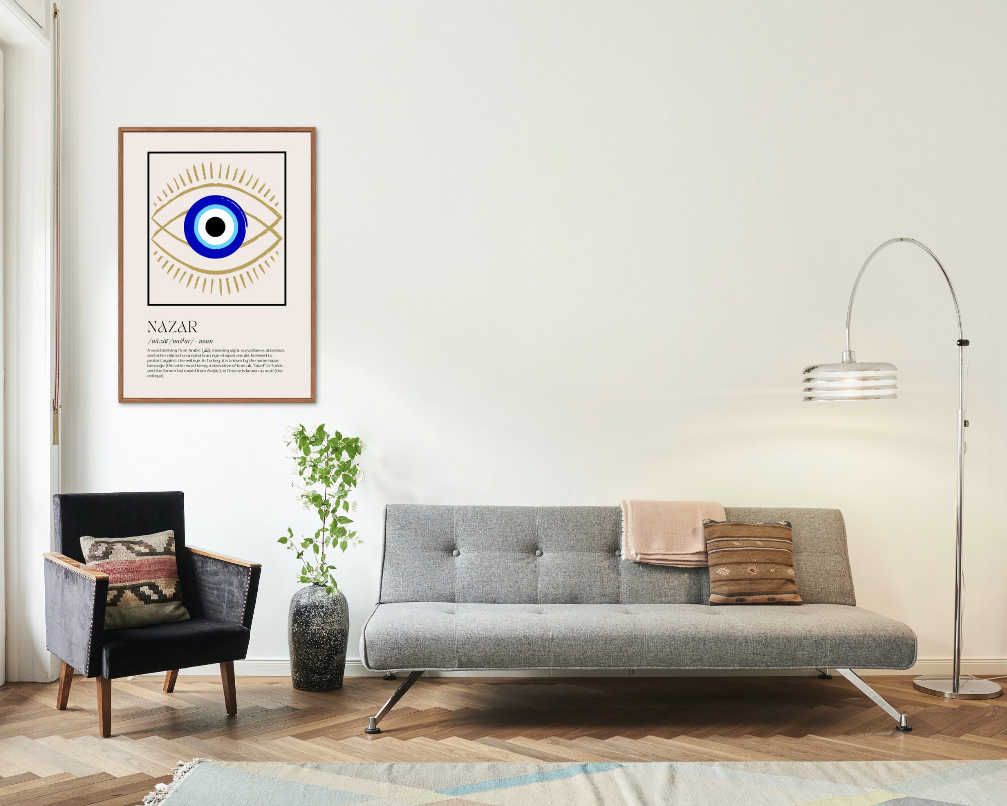 Nazar (3) Wall Art | Evil Eye Amulet | Lucky Charm | Blue Eye Bead ...