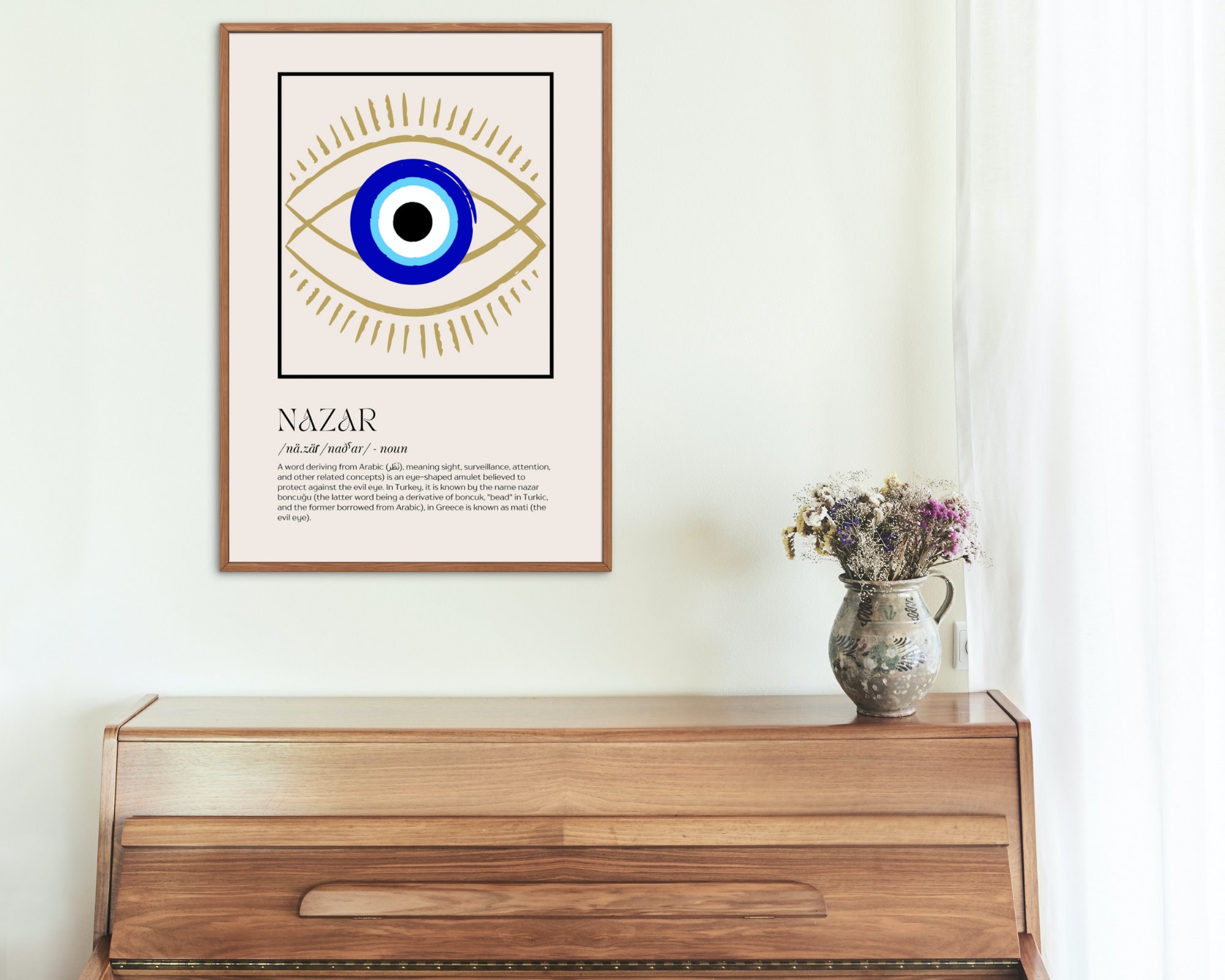 Nazar (3) Wall Art | Evil Eye Amulet | Lucky Charm | Blue Eye Bead ...