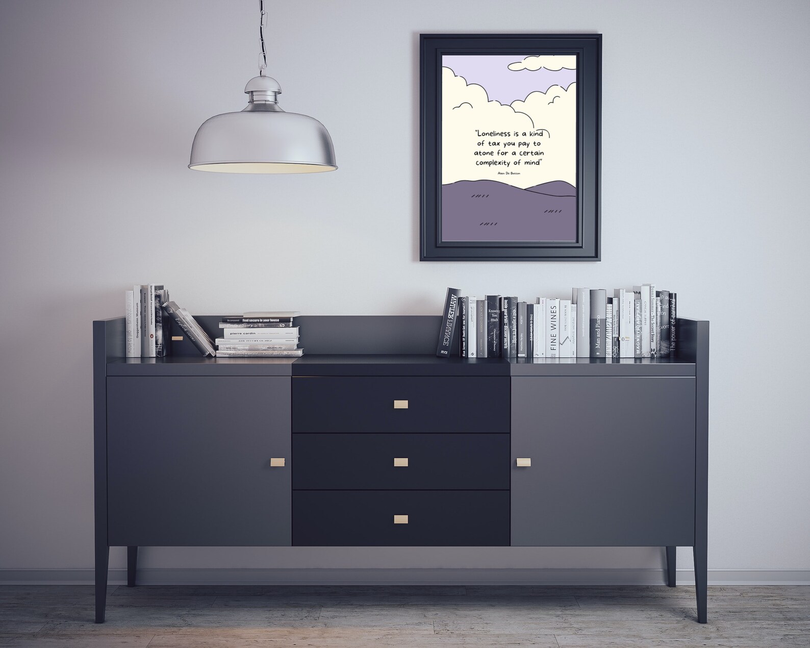 Loneliness Quote Wall Art | Modern Art Posters | Quote Wall Art ...