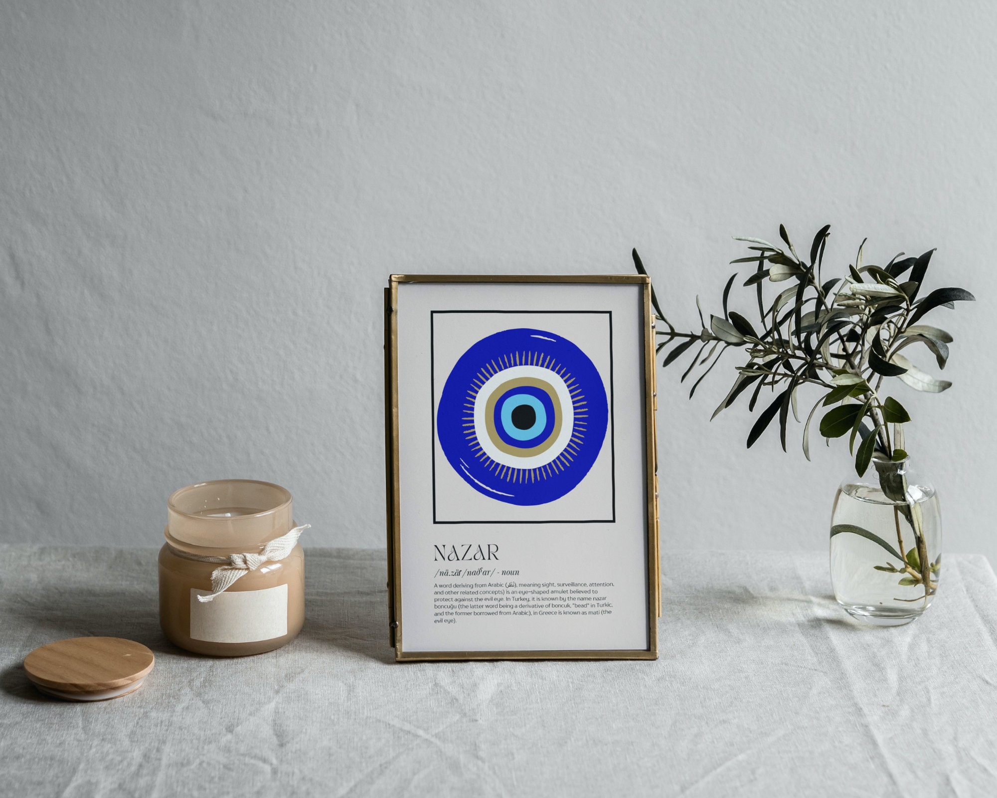 Nazar (5) Wall Art | Evil Eye Amulet | Lucky Charm | Blue Eye Bead ...