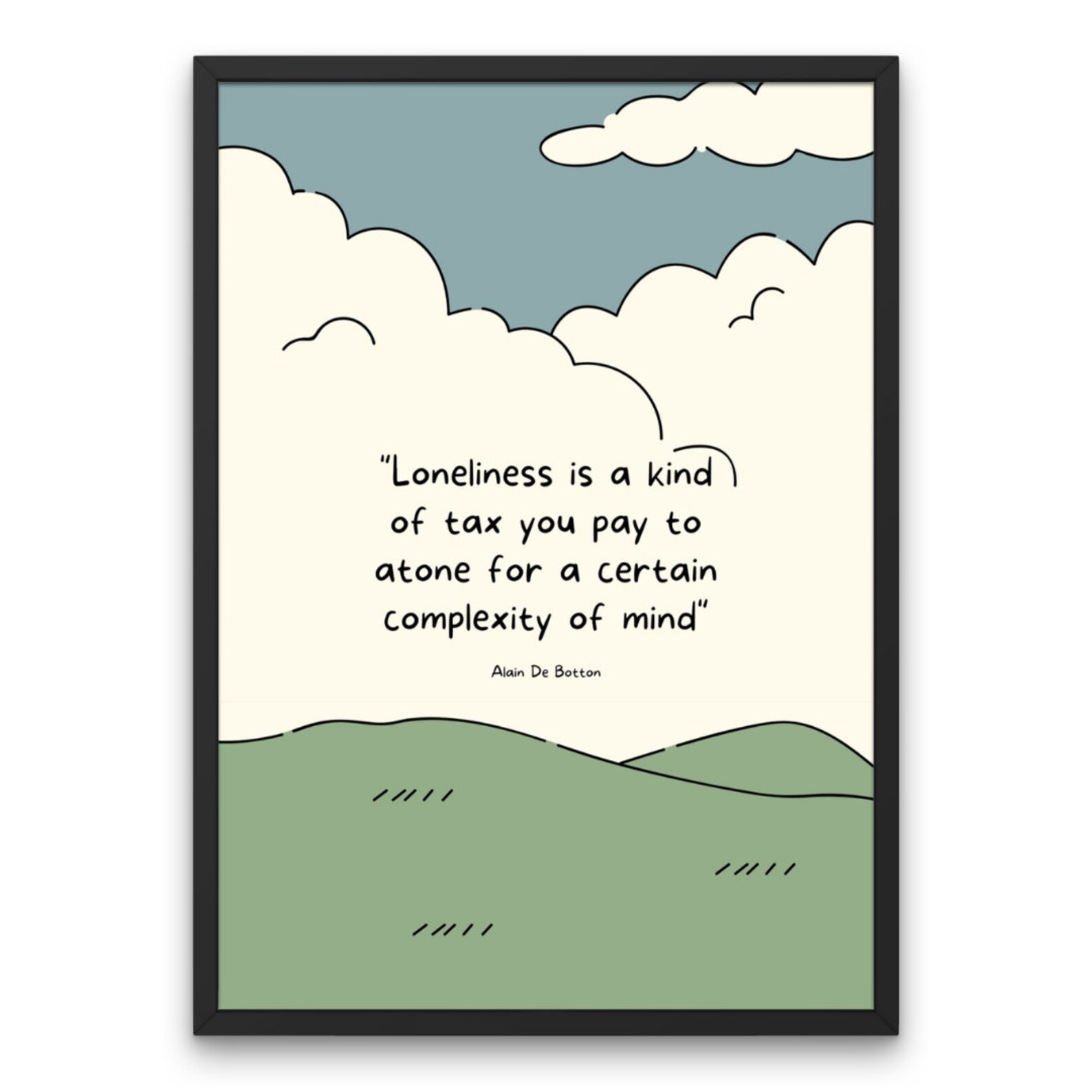 Loneliness Quote Wall Art | Modern Art Posters | Quote Wall Art ...