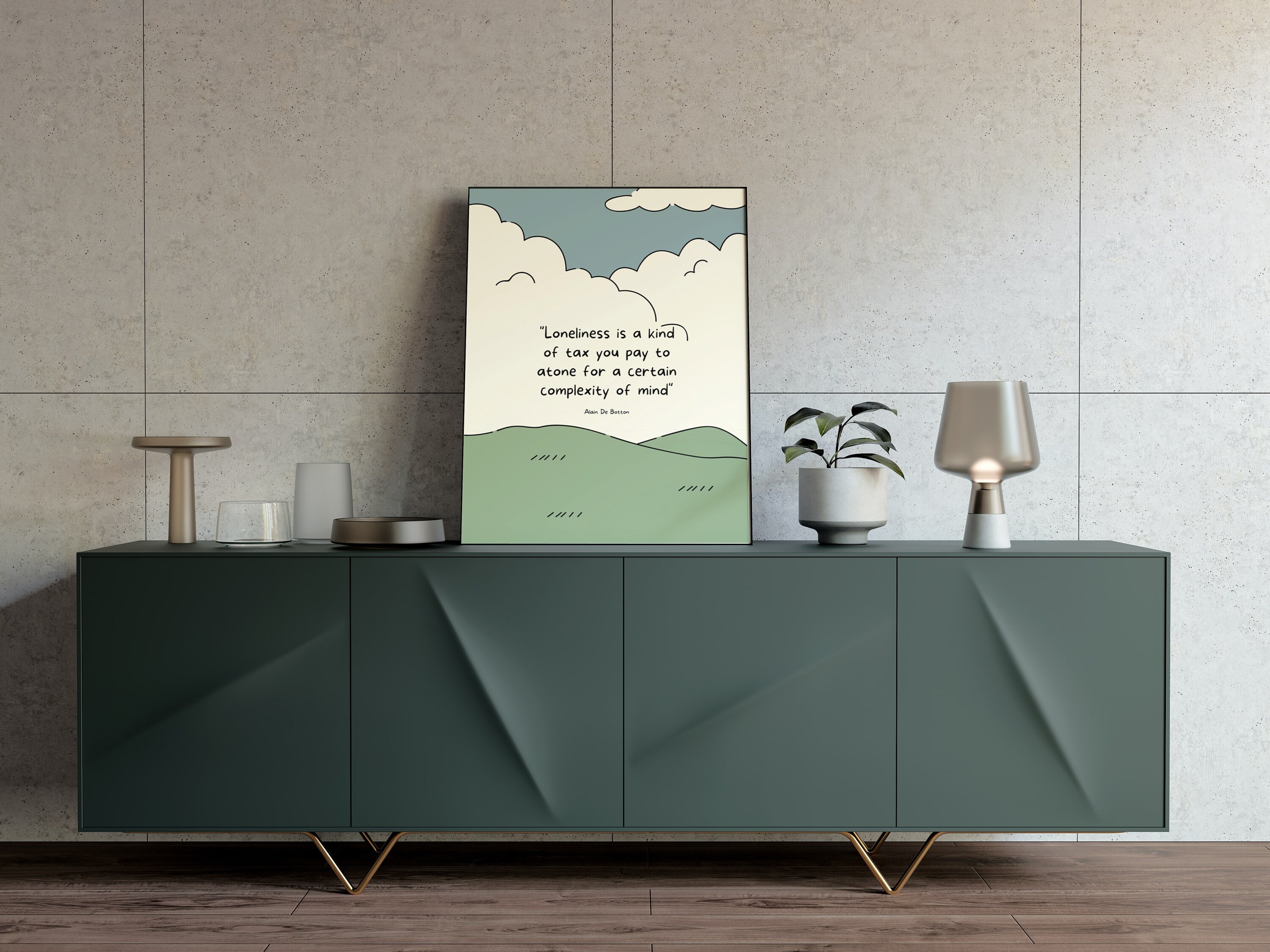 Loneliness Quote Wall Art | Modern Art Posters | Quote Wall Art ...