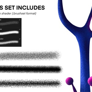 Grain Shader Brushes Procreate| Procreate Grain Brush Set | Textured Illustration Brushes ...