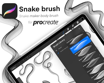 22 Snake Brushes Procreate Snake Scale Brush Set Procreate Snake Body ...